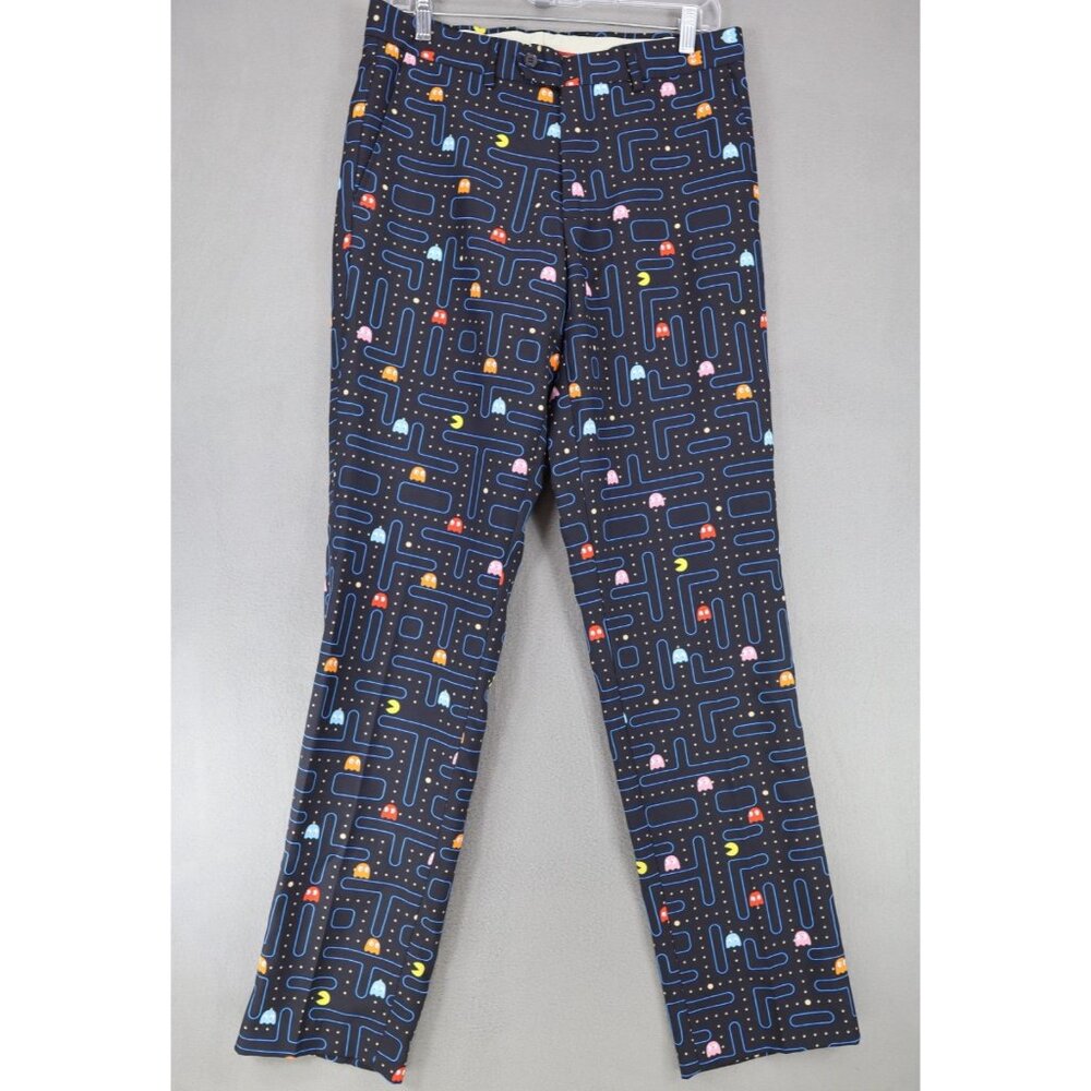 Opposuits Men 32 Black Pac Man Suit Pants Video Game … - Gem